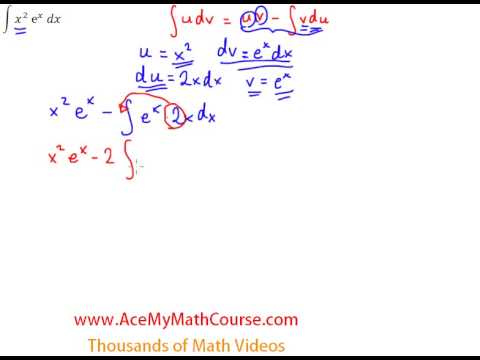 Two-Step Integration by Parts: Worked Example - YouTube
