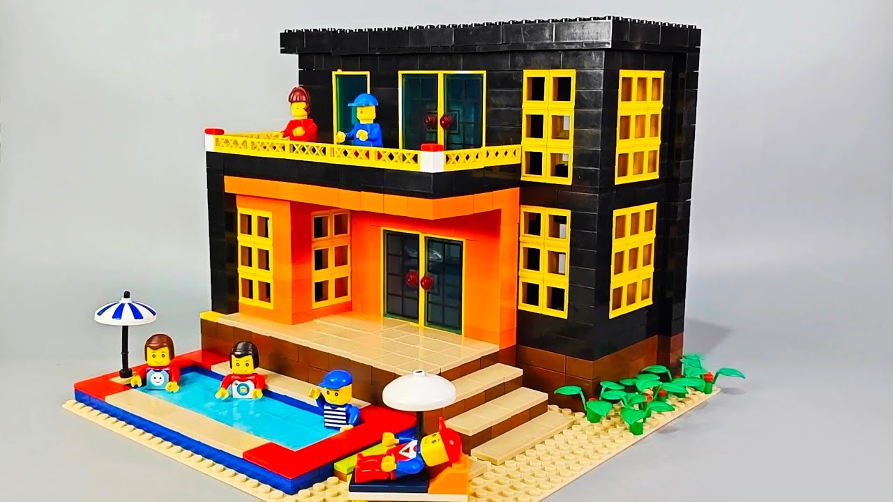 How To Build a LEGO Modern Luxurious Vacation House MOC🏡🏖️| Building ...