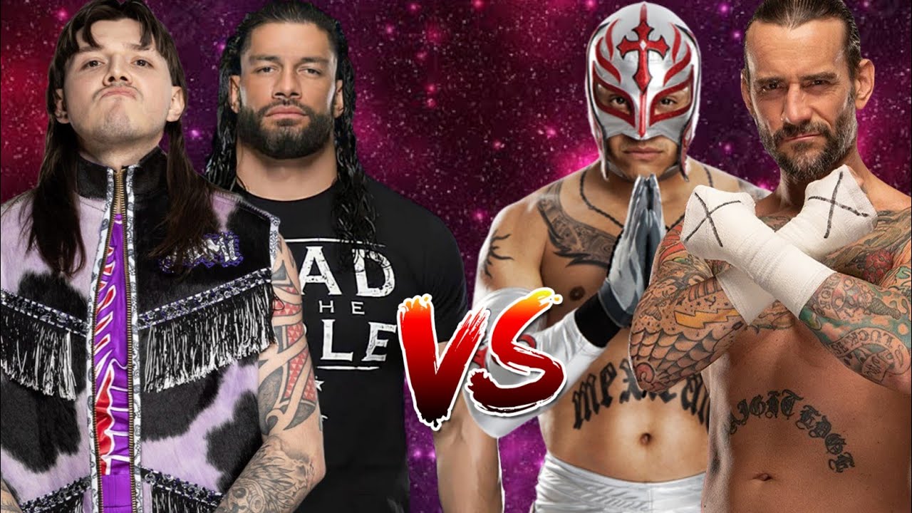 Dominik Mysterio & Roman Reigns Vs Rey Mysterio & CM Punk | WWE2K23 ...