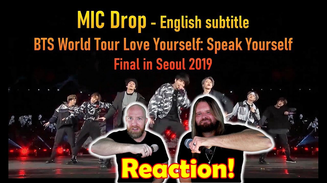 Musicians react to hearingMIC Drop @ BTS World Tour Love Yourself ...