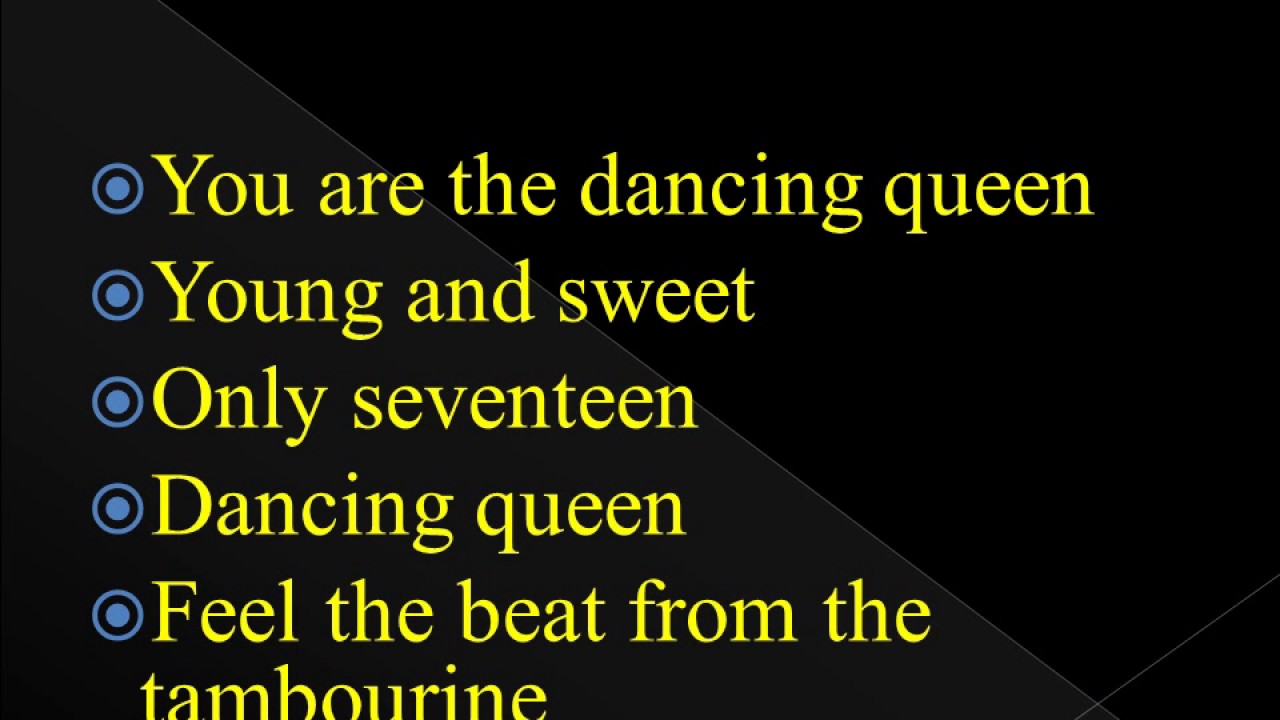DANCING QUEEN Karaoke - YouTube