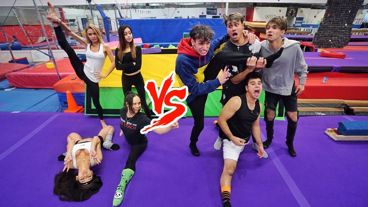 GIRLS VS BOYS FLEXIBILITY COMPETITION! (super funny) - YouTube