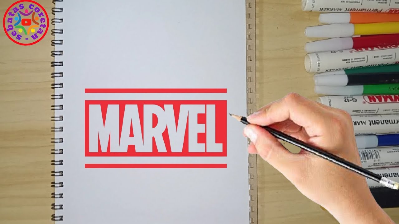 How To Draw Marvel Logo - YouTube