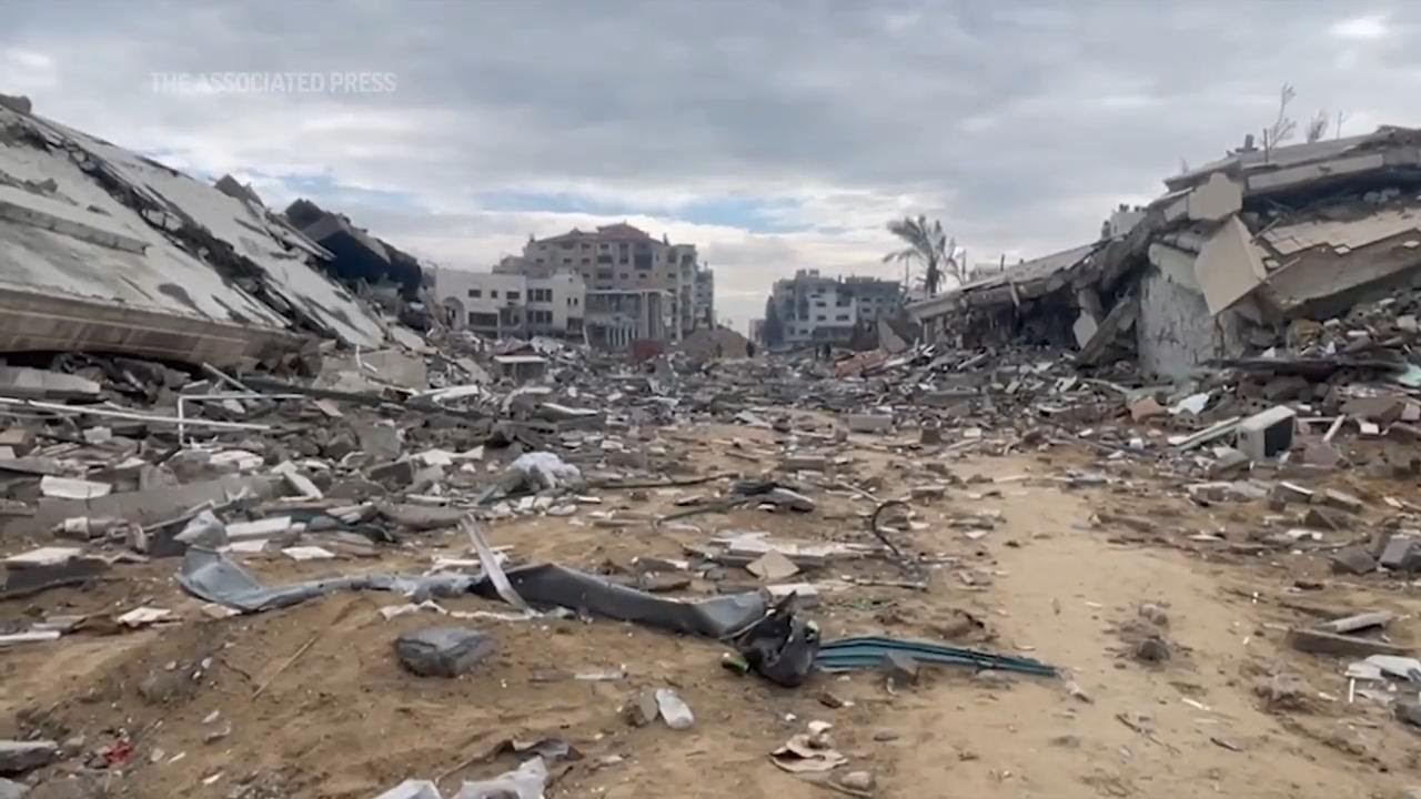Gaza City in ruins after Israel-Hamas fighting - YouTube