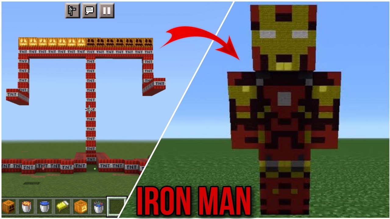 Building Iron Man in Minecraft - YouTube