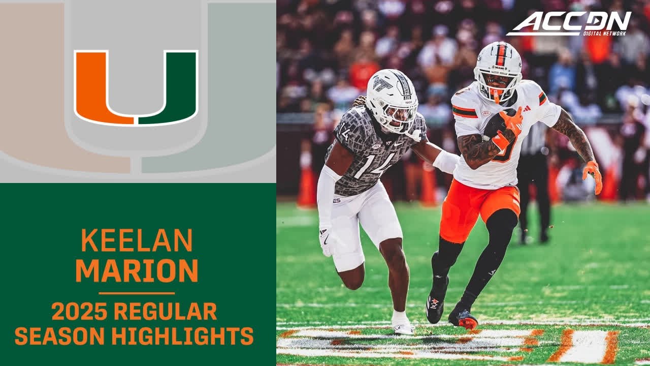 Keelan Marion 2025 Regular Season Highlights | Miami WR - YouTube