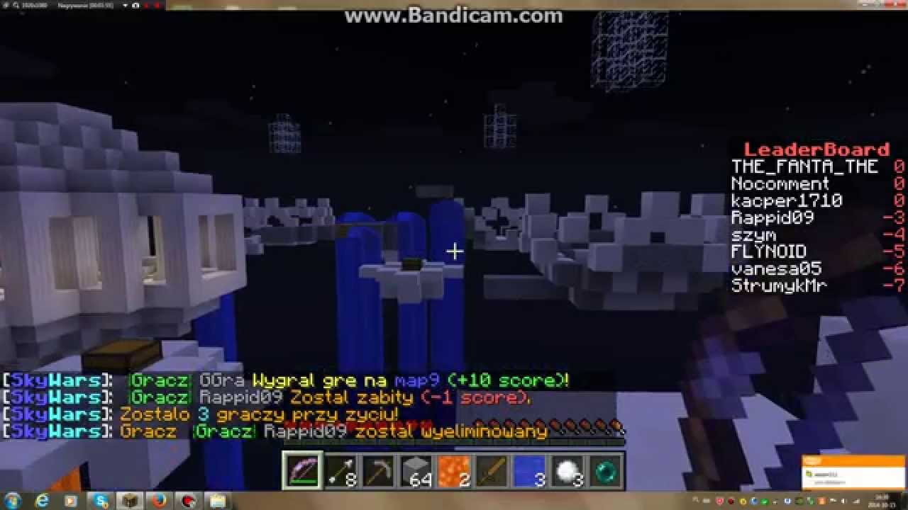 wojna minecraft sky wars (IP SERVERA W OPISIE) - YouTube