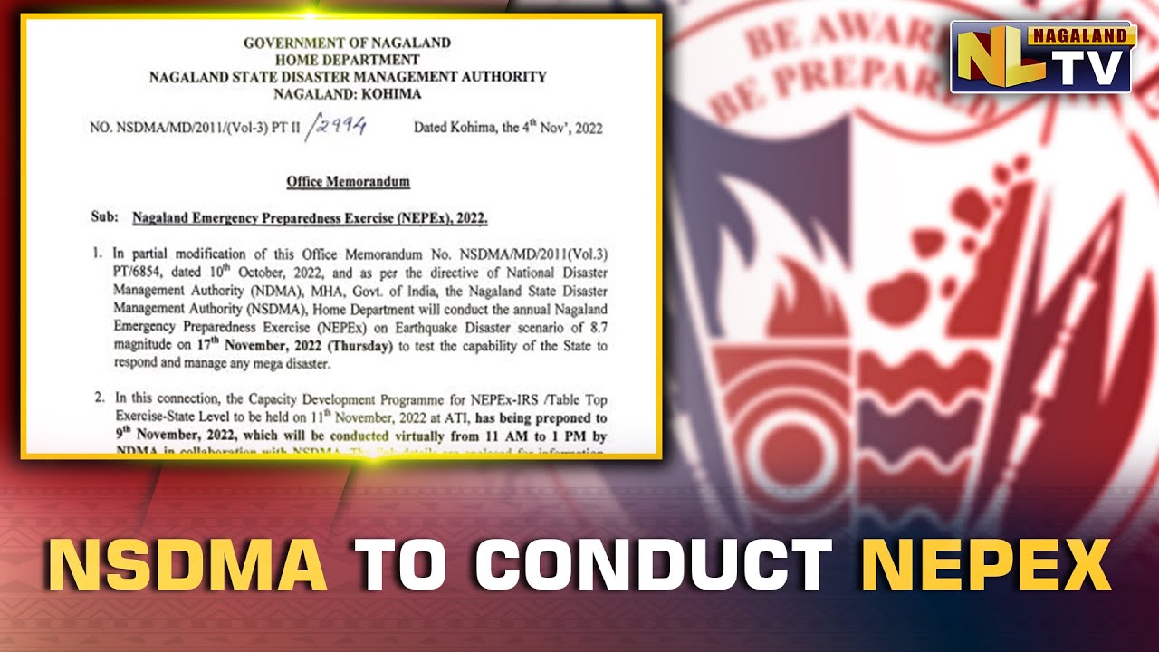 NSDMA TO CONDUCT NEPEX ON EARTHQUAKE DISASTER - YouTube