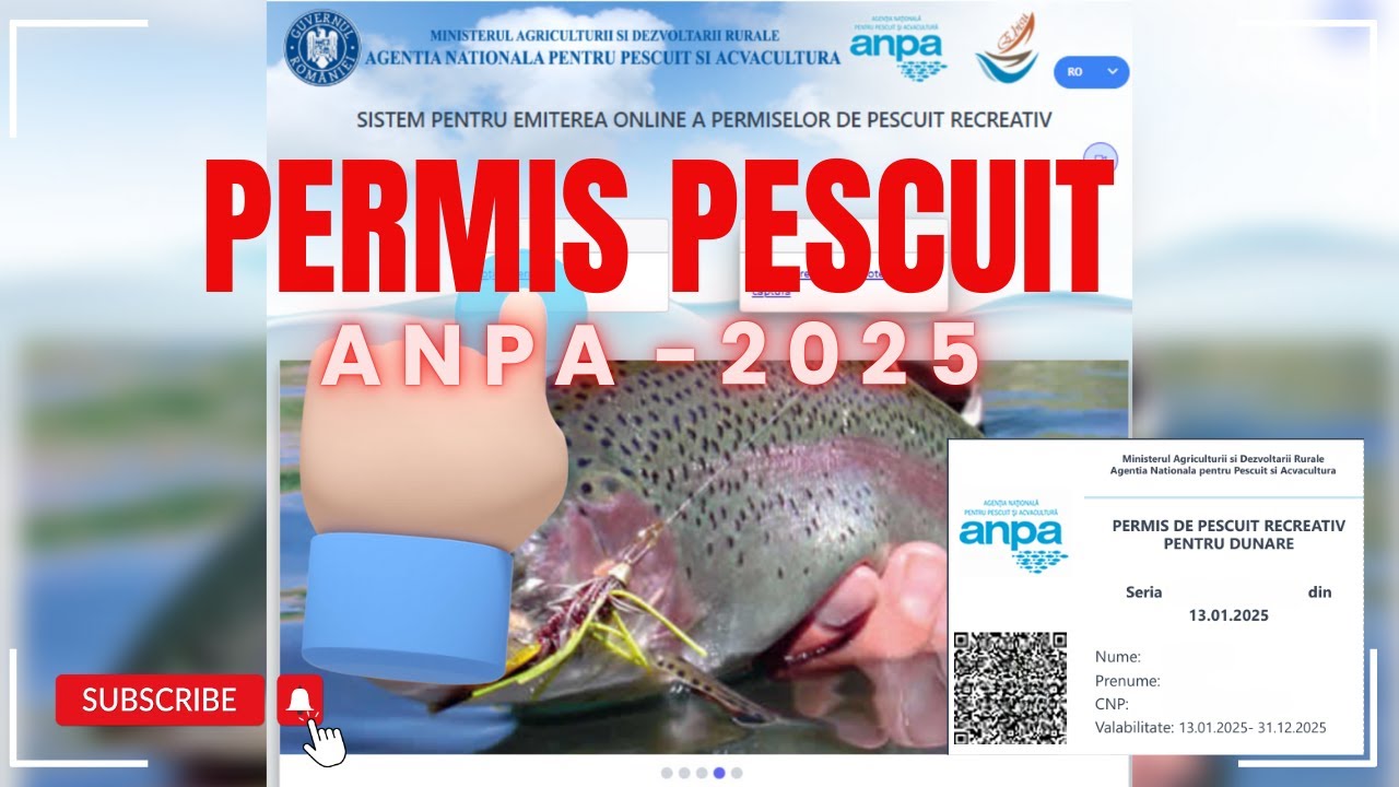 Permis pescuit ANPA 2025 #pescuit #fishing #foryou - YouTube