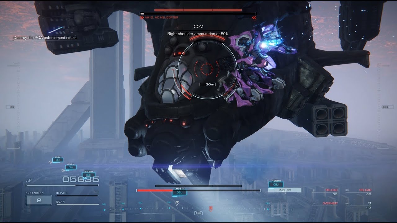 Armored Core VI | Xylem City - AH12: HC Helicopter + Enforcement Squad ...