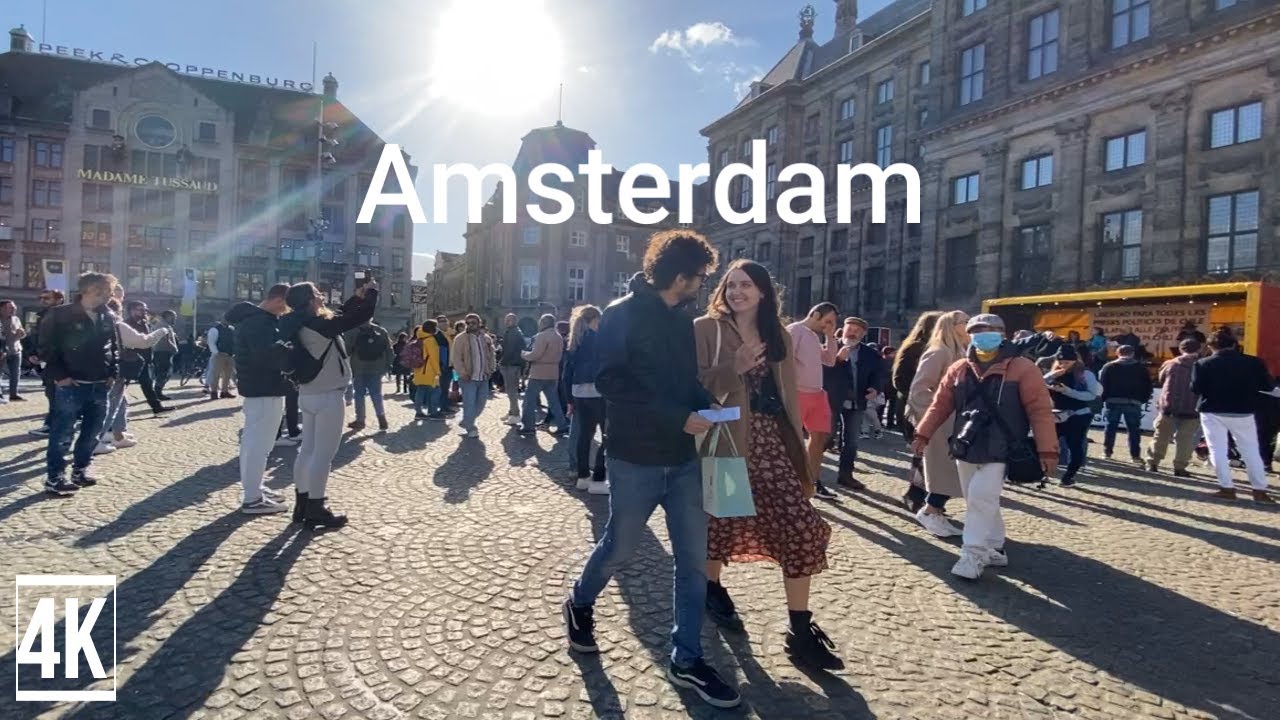 Walking Tour of Amsterdam , Netherlands - October 2021 (4k 60fps) part ...