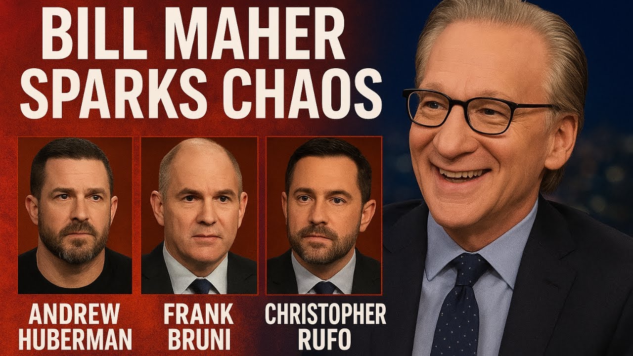 Bill Maher Sparks Chaos with Andrew Huberman, Frank Bruni & Christopher ...