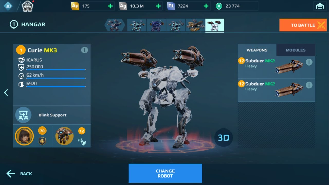 THIS BUILD IS OP! CURIE WITH SUBDUER BUILD NEW META? (WAR ROBOTS) - YouTube