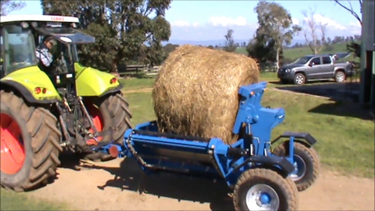 Double Bale Feeder Feed Pad - May 2017 - YouTube
