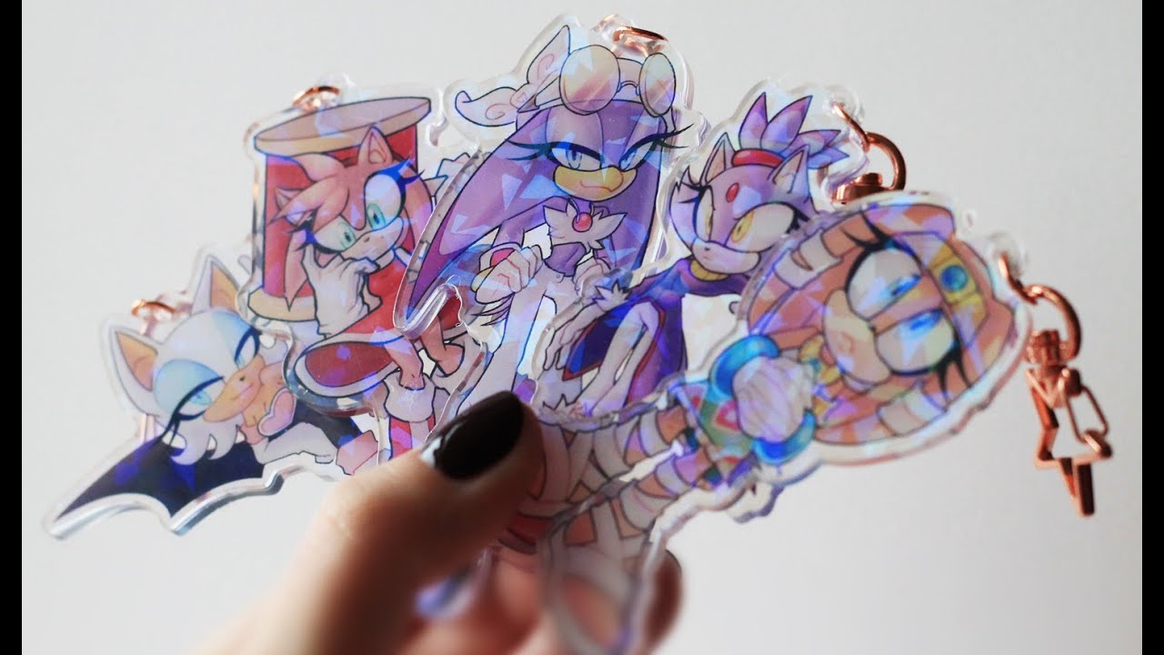 Sonic Charms Keychain | Amy Blaze Rouge Wave Tikal - YouTube