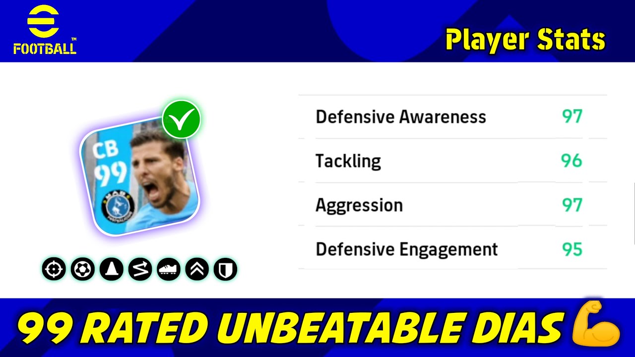 99-rated-ruben-dias-worth-100-coins-only-efootball-2023-mobile-youtube