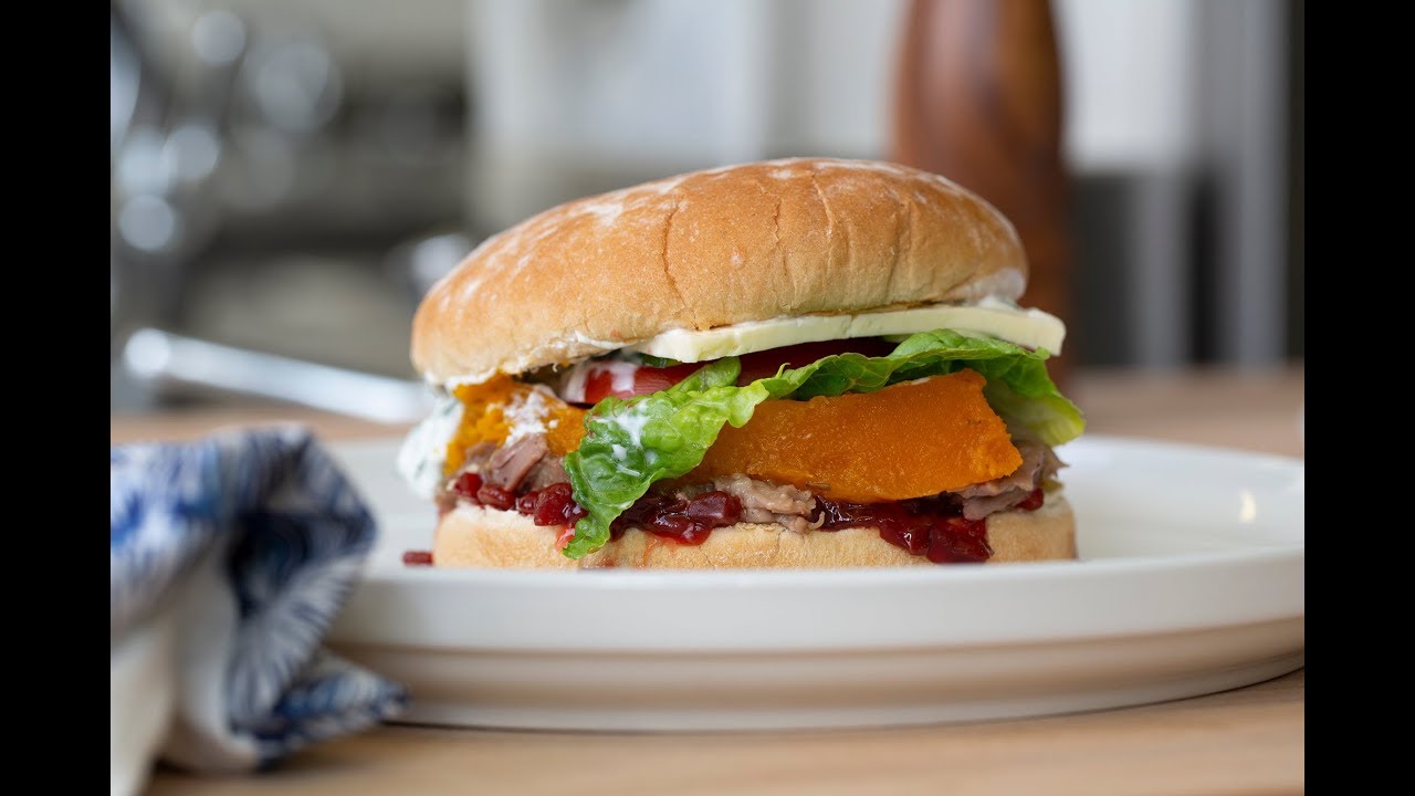Aussie Lamb Burger with Beetroot and Pumpkin on Tip Top Damper Bun ...