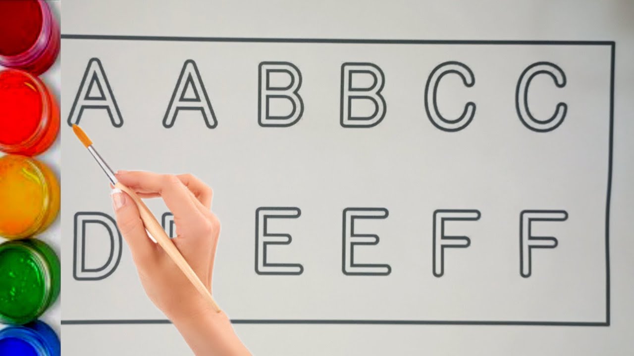 Dotted ABC Tracing | ABCD drawing | Alphabet | phonics song, abcde ...