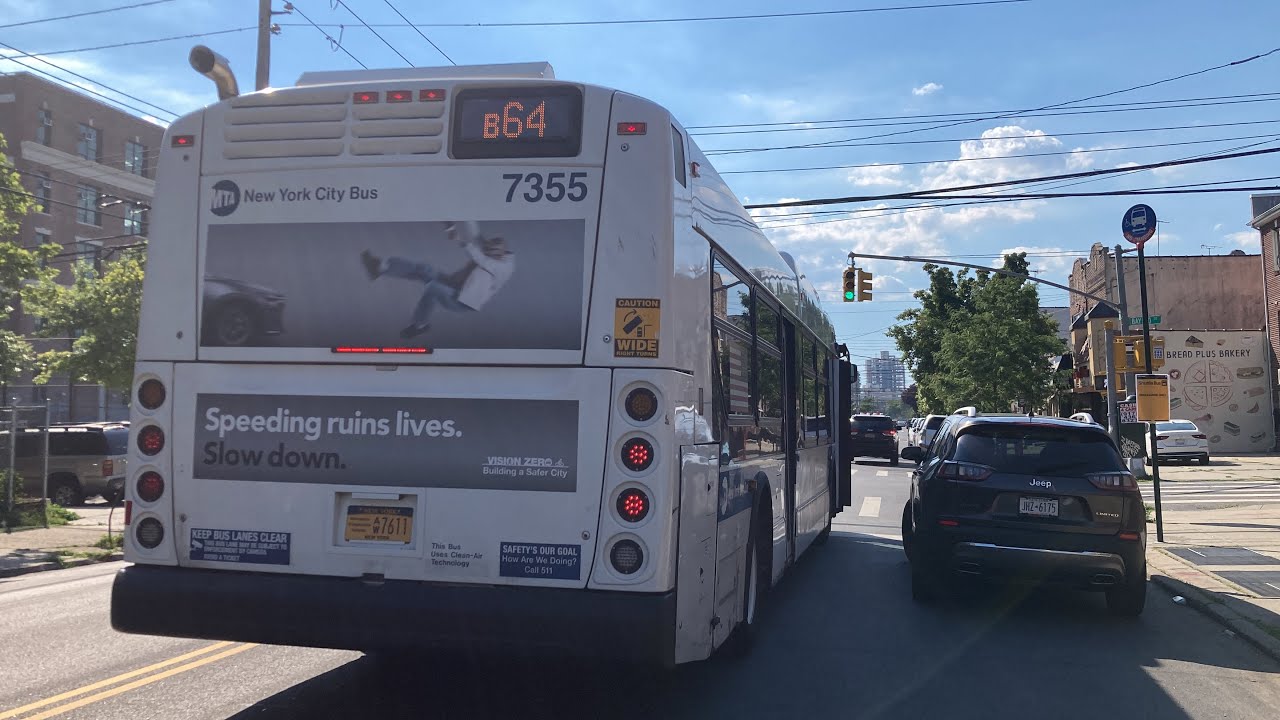 Bay Ridge Bound 2014-2015 New Flyer XD40 #7355 on Route B64 at Harway ...
