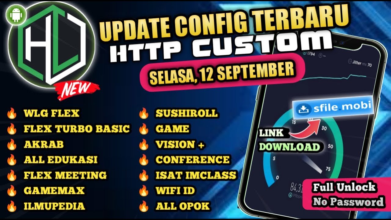 Update Config HC ‼️ Wlg Flex, Akrab, Edu, Sushiroll, GameMax, Ilped ...