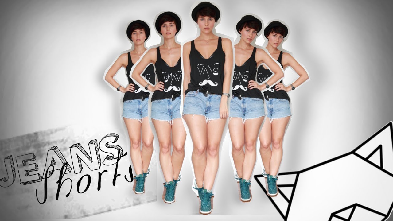 Outfit | Jeans Shorts & Nike Dunk Sky High - YouTube