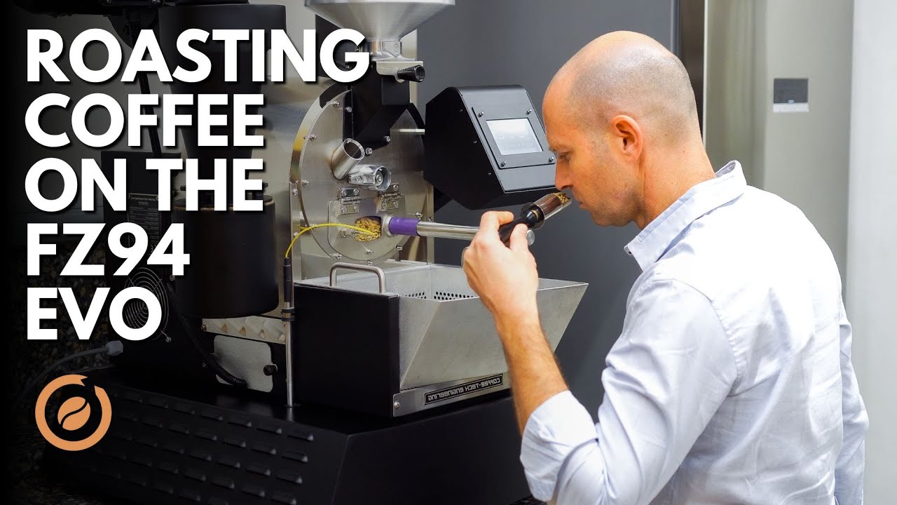 Roasting coffee on the FZ94 Evo - Lab and Shop Coffee Roaster by Coffee Tech Engineering - YouTube