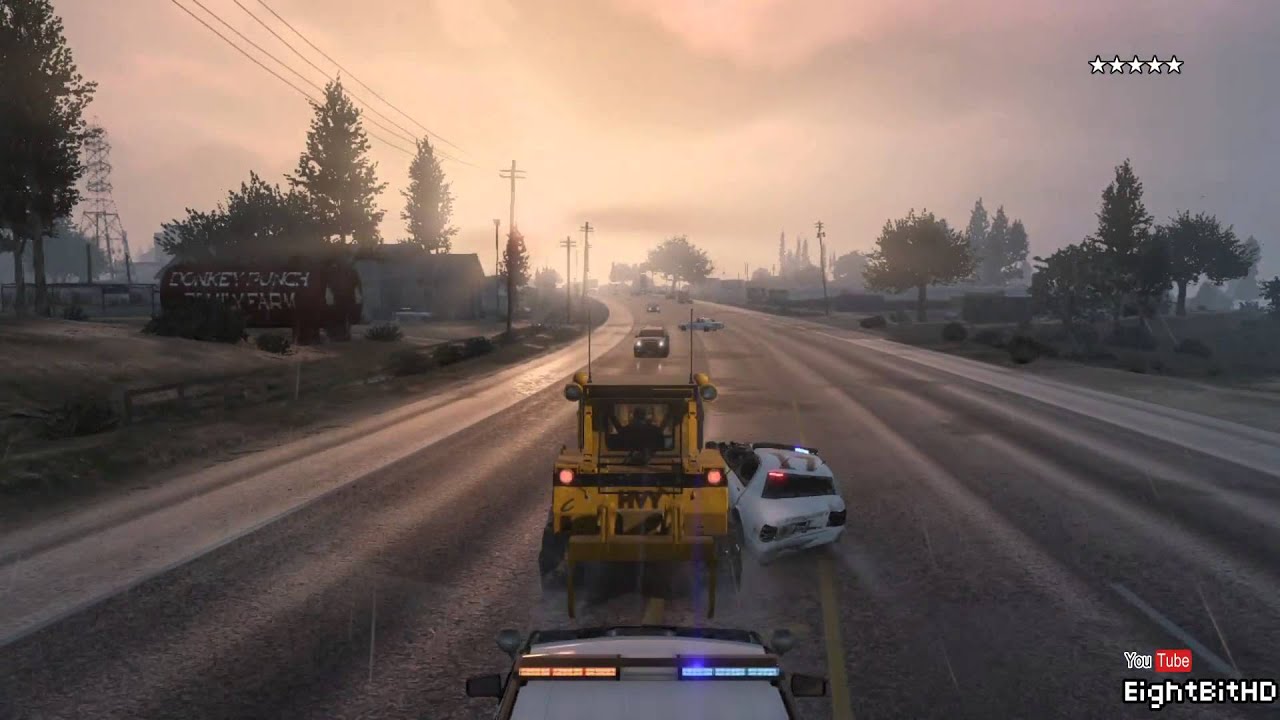 GTA 5 Bulldozer Rampage #1 HD Grand Theft Auto 5 - YouTube