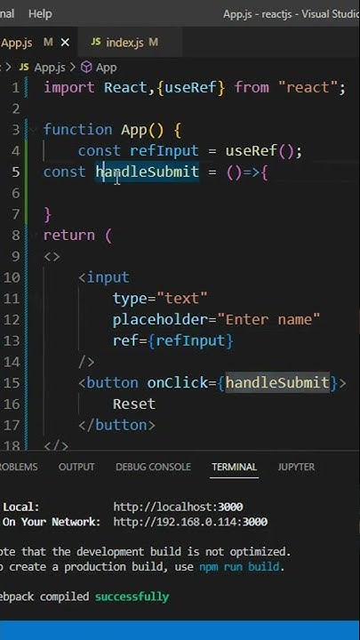 useRef in reactjs #reactjs #useRef #shorts - YouTube
