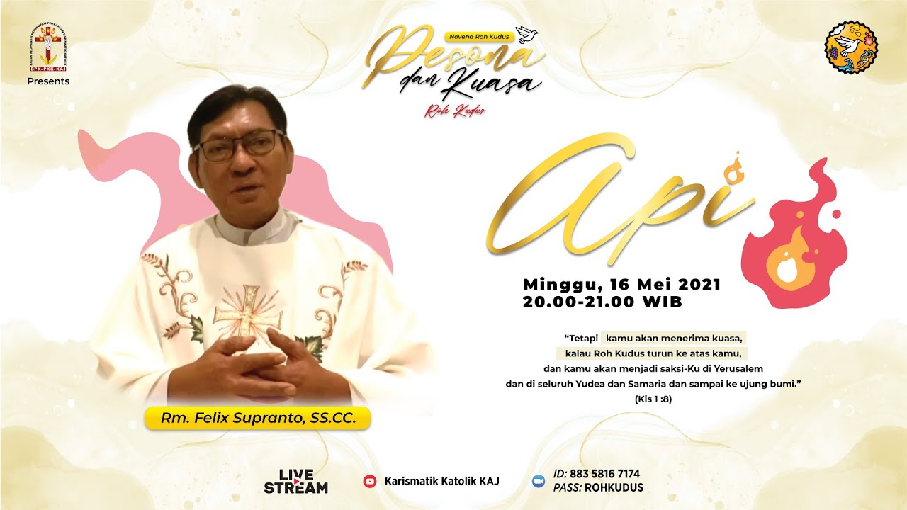 NOVENA ROH KUDUS - PESONA DAN KUASA ROH KUDUS , API - YouTube