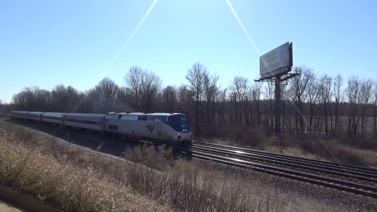 Railfanning - Amtrak 34 - Chesterton, IN (3-7-18) - YouTube