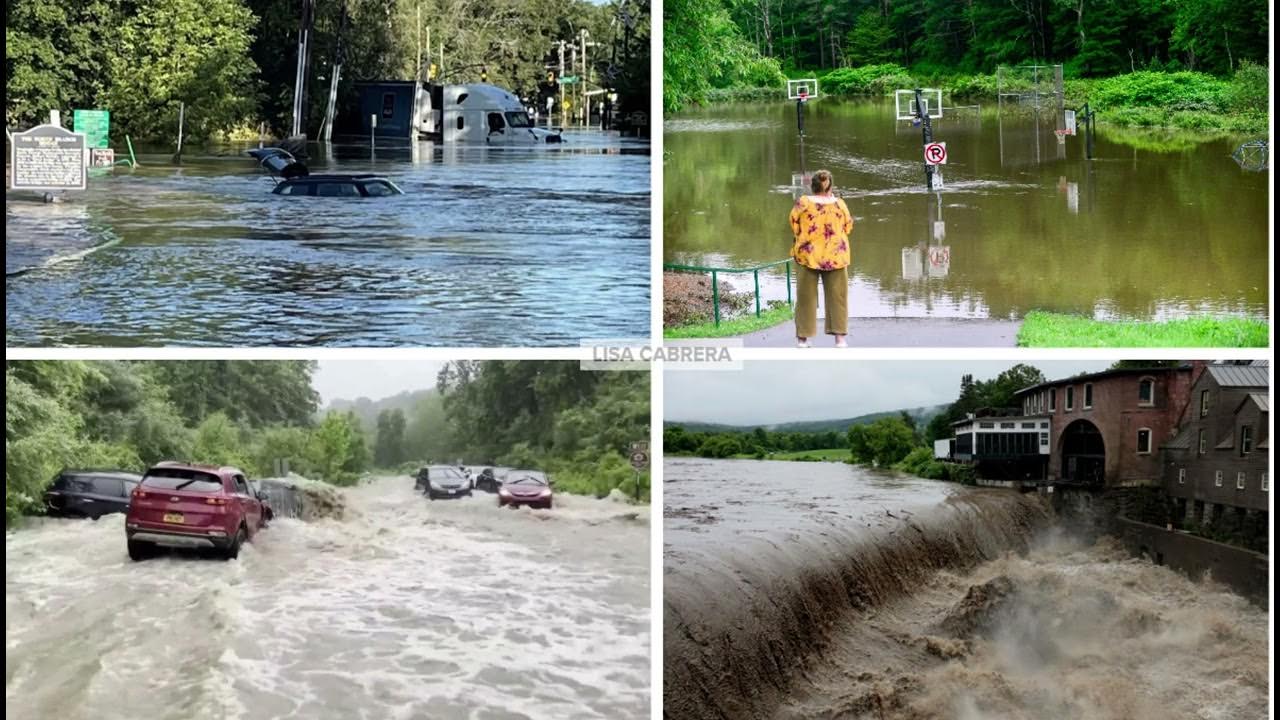 Catastrophic flooding swamped the Northeast - YouTube