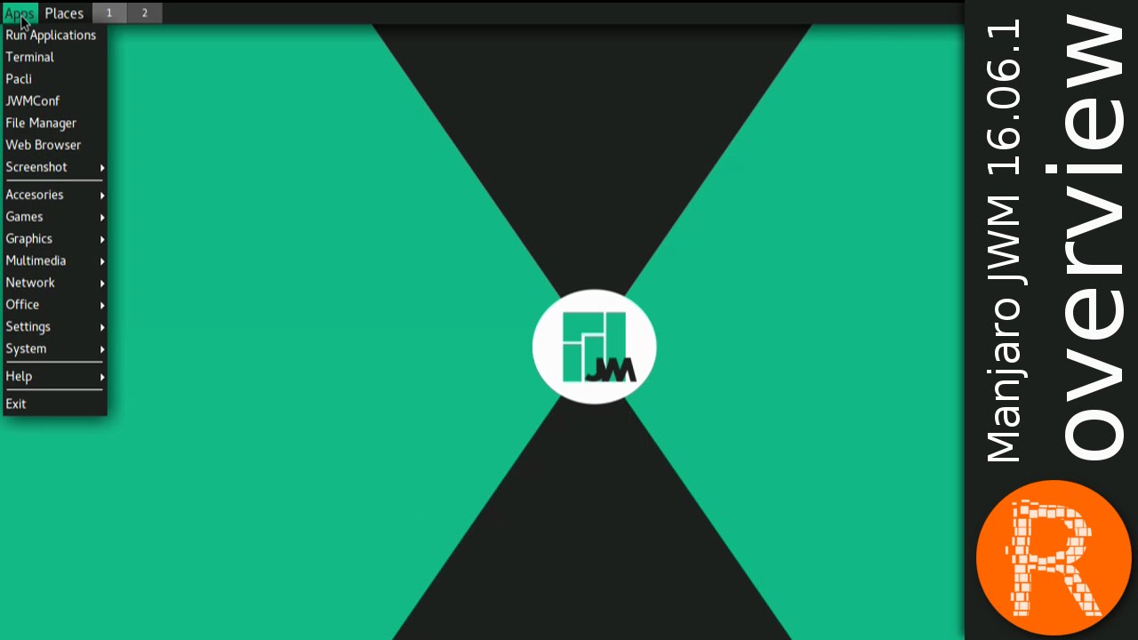 Manjaro JWM 16.06.1 overview | manjaro with a featherweight window ...