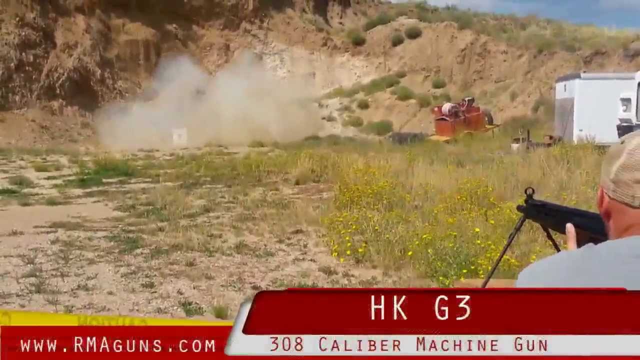 HK G3 308 Caliber Machine Gun - YouTube
