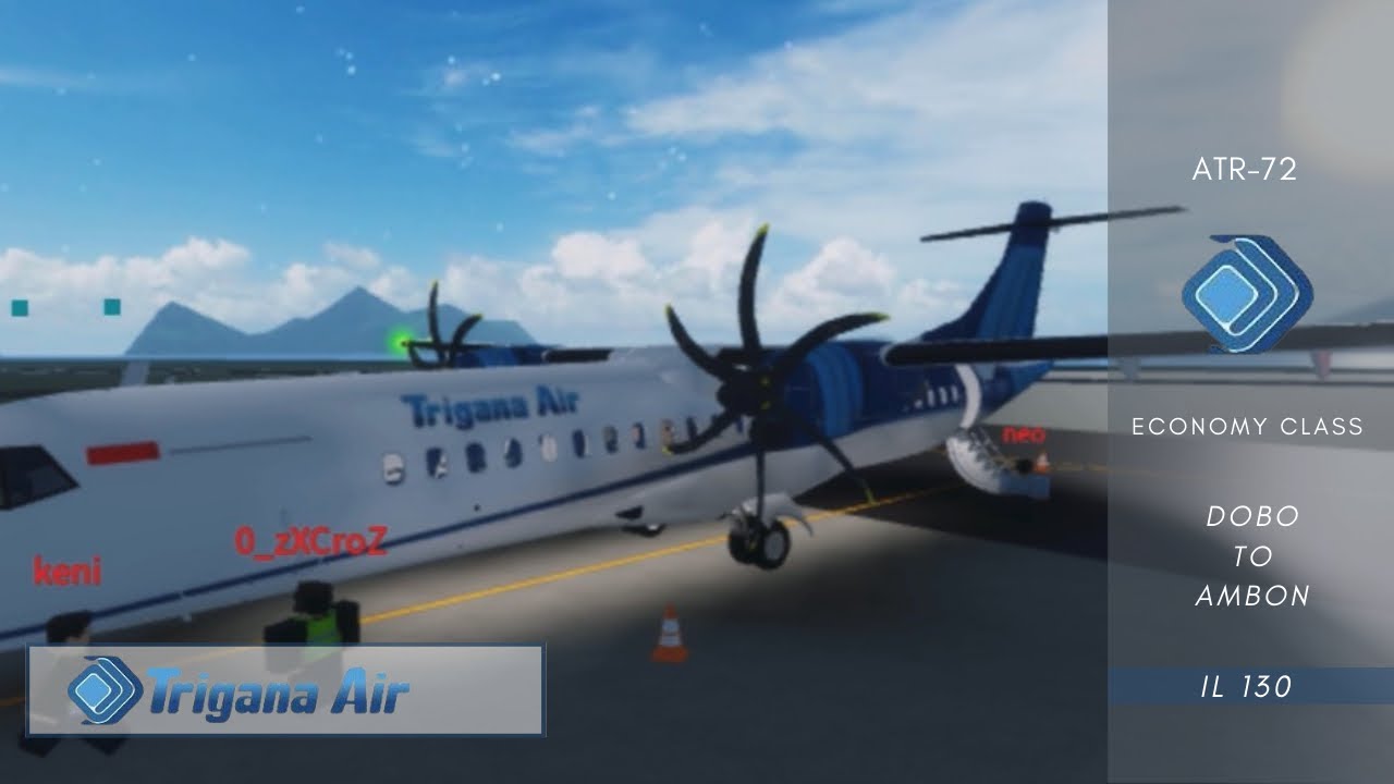 ATR-72 Trigana Air Roblox | Economy Class - YouTube