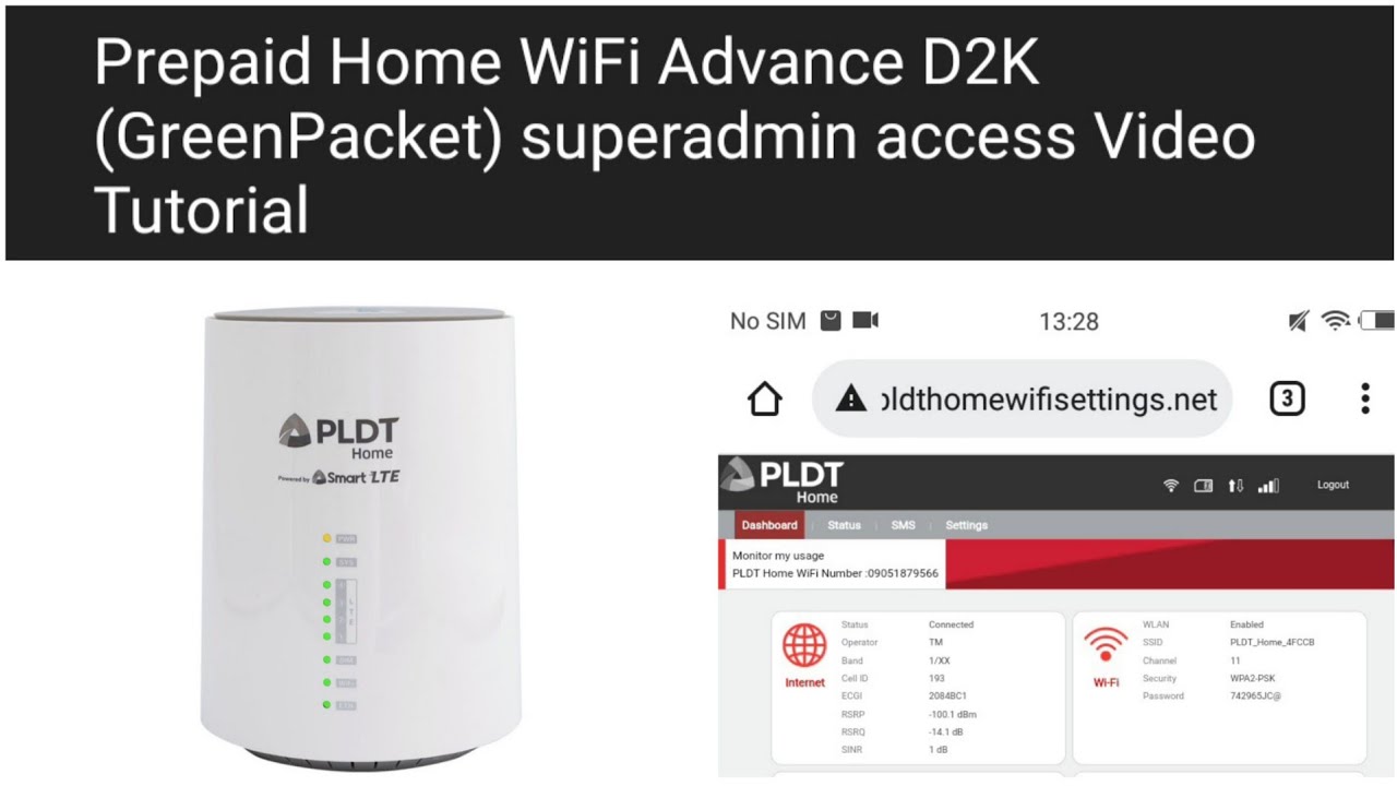 Prepaid Home WiFi Advance D2K (GreenPacket) superadmin access Video Tutorial - YouTube
