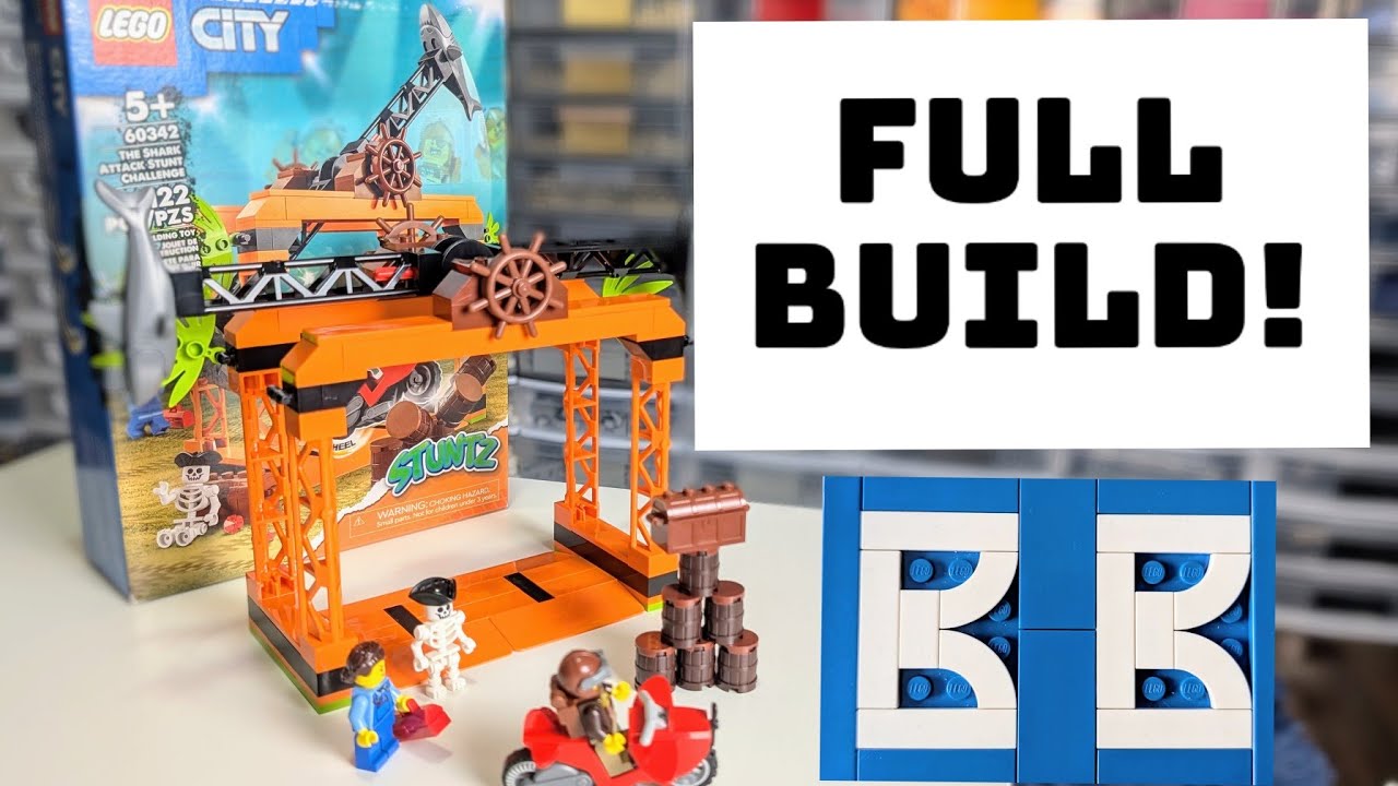 Lego 60342: The Shark Attack Stunt Challenge. Full Build and Commentary ...