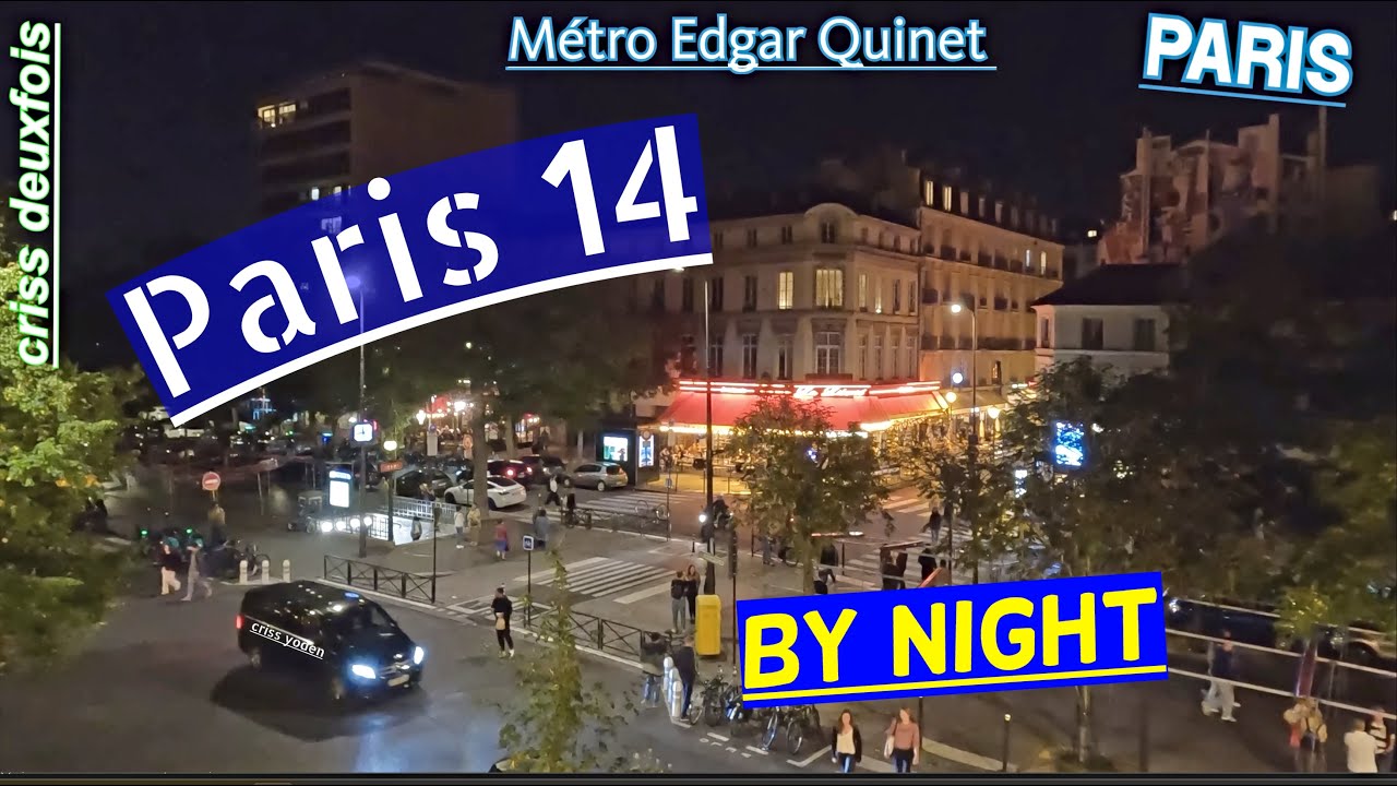 Sortie de Métro ; Place Edgar Quinet un Samedi Soir ; Paris ; By Night ...