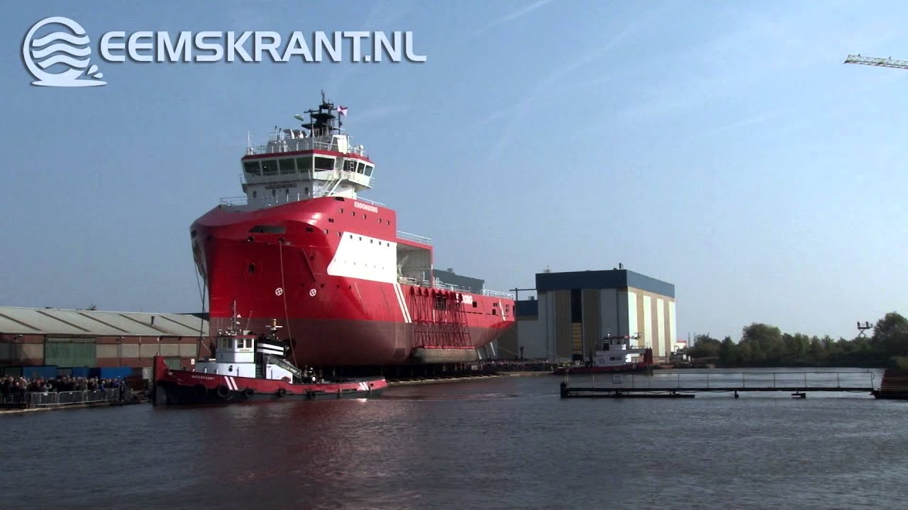Tewaterlating Walk-to-Work schip de Kroonborg bij Niestern Sander in ...