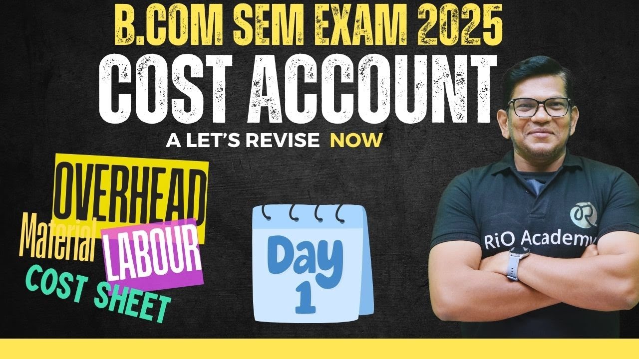 B.COM Cost account | 3rd and 5th sem for KUD, RCUB, BU, Du, VSKUB, UOM ...