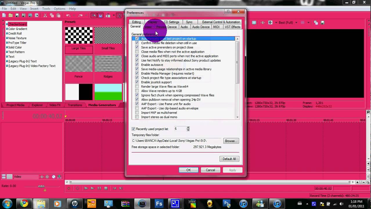 how to change your sony vegas color! - YouTube