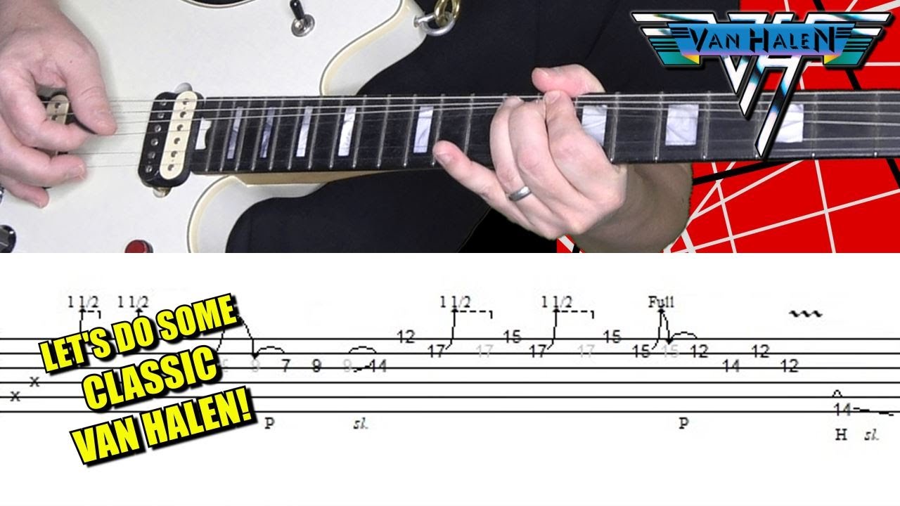 Van Halen - Atomic Punk - guitar lesson (solo) with accurate tabs! 🎸 ...