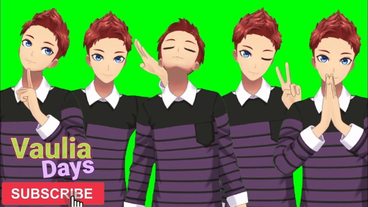 #7 | anime green screen | boy talking anime free download no copyright ...