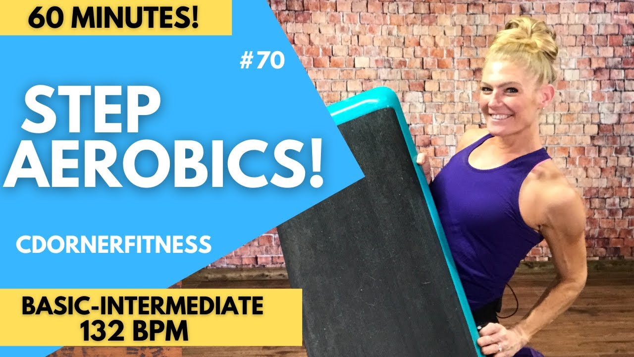 BASIC - INTERMEDIATE Live Step Aerobics Workout with FUN Music! #70 ...