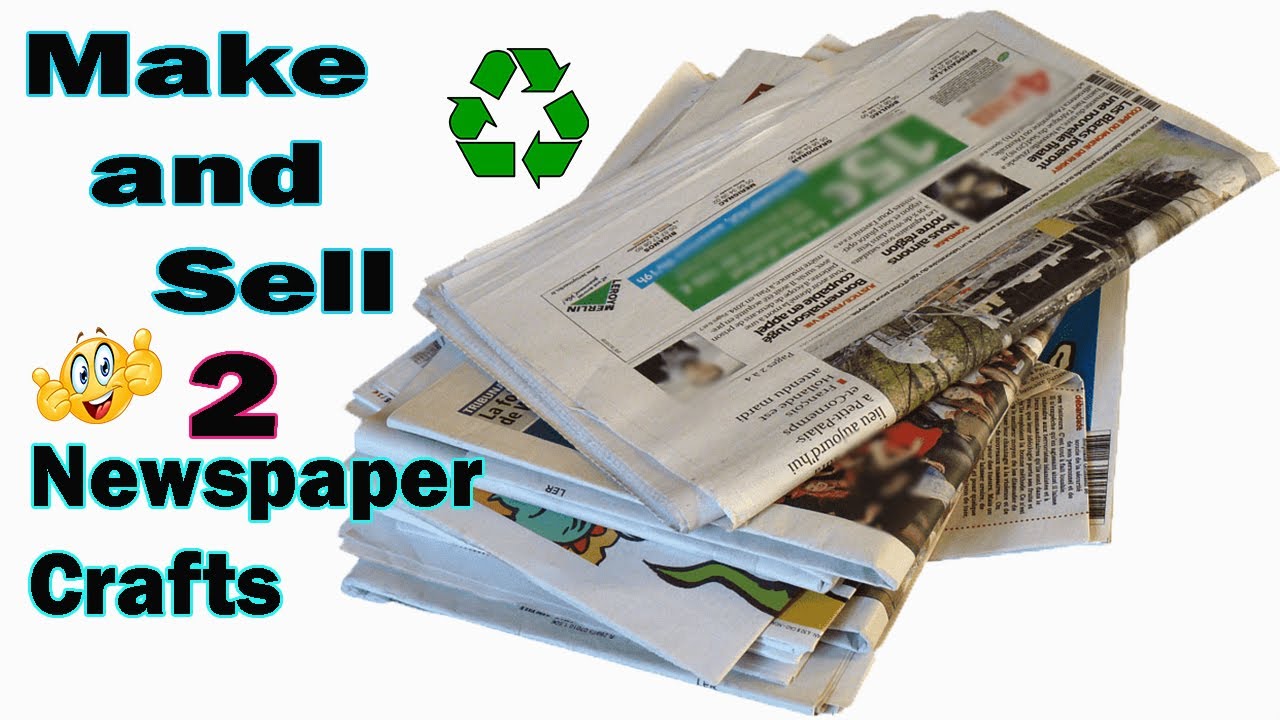 DIY - 2 Awesome Newspaper Crafts Ideas - Make and Sell - Wreath Door ...
