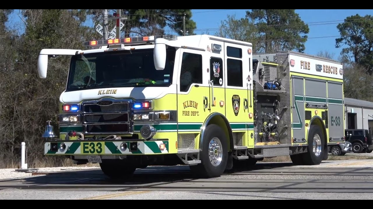 Engine 33 Responding [Klein Fire Department] EMS Run - YouTube
