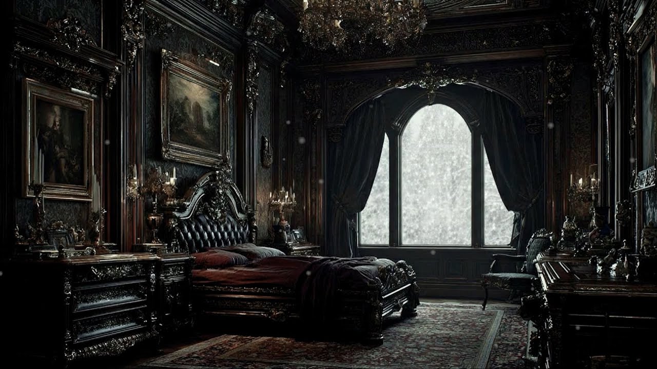 𝔊𝔬𝔱𝔥𝔦𝔠 𝔅𝔢𝔡𝔯𝔬𝔬𝔪 𝔖𝔫𝔬𝔴𝔰𝔱𝔬𝔯𝔪 ~ Melancholic Classical Instrumental Gothic ...