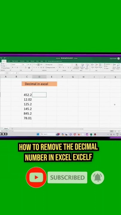 Round formula in excel | How to remove decimal in excel #excelworld - YouTube