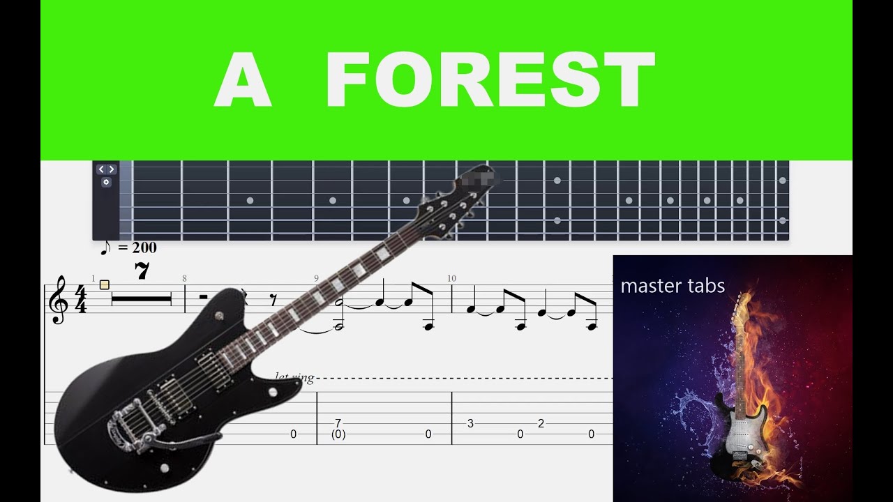 A FOREST | THE CURE | GuitarTab #tutorial #Mastertabs# ...