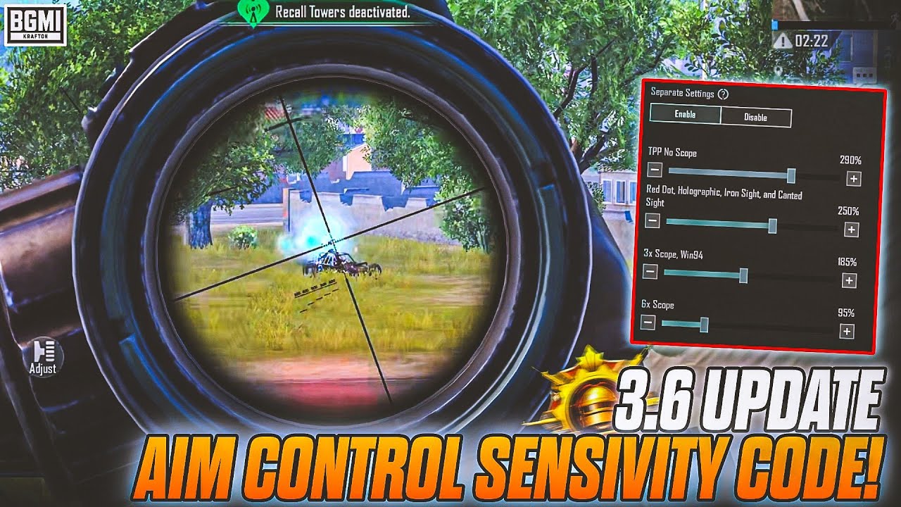 3.6 !! BGMI🔥NEW BEST GYRO & NON GYRO SENSITIVITY CODE 4 FINGER CONTROL ...