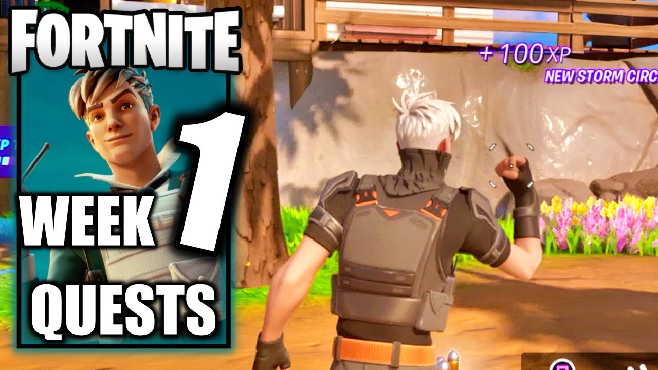 Fortnite - All Week 1 Quests - Eliminate Enemy Players With a Mythic or ...